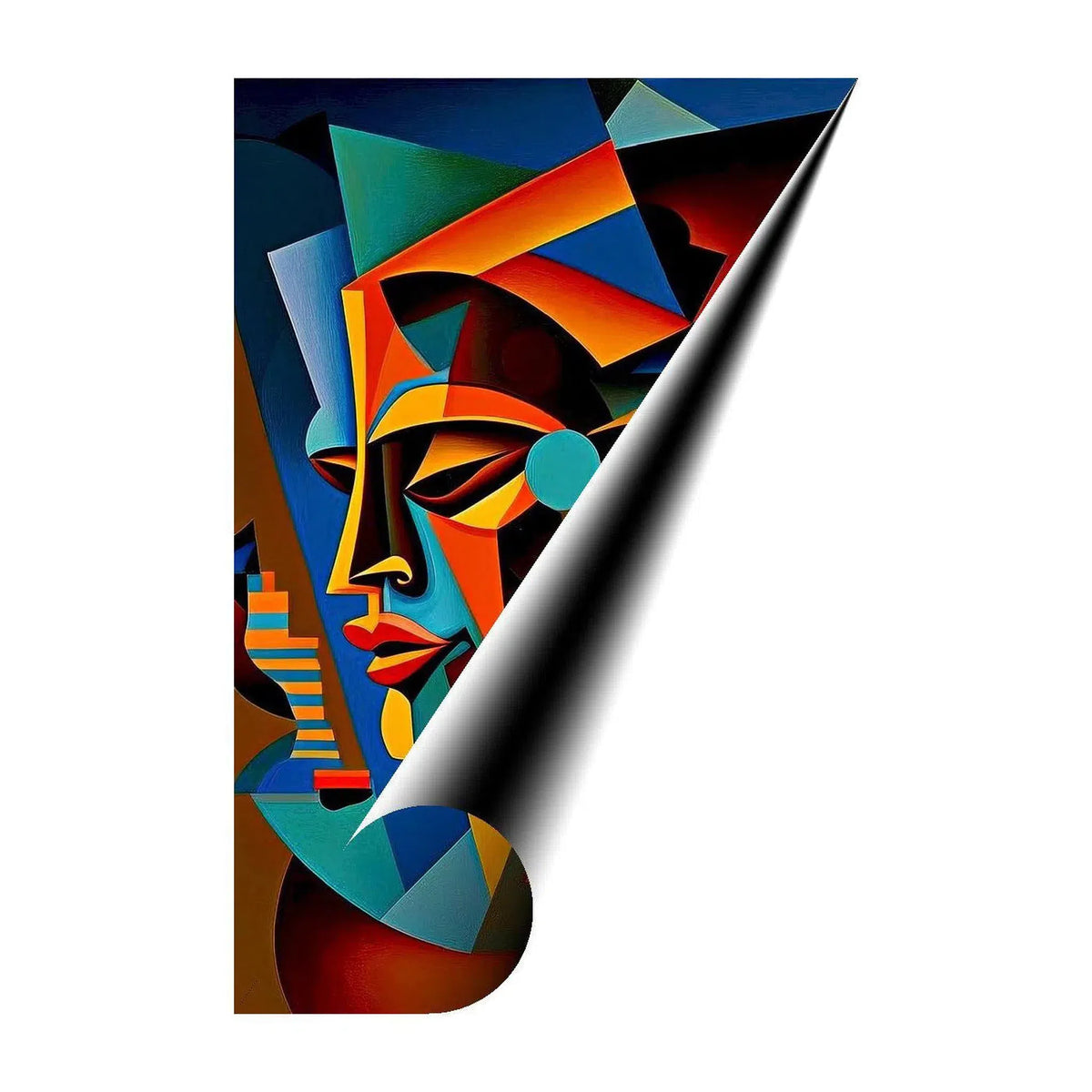 "Abstract Egyptian Pharaoh Art Print - Unique Wall Decor" – Visual Wall Art