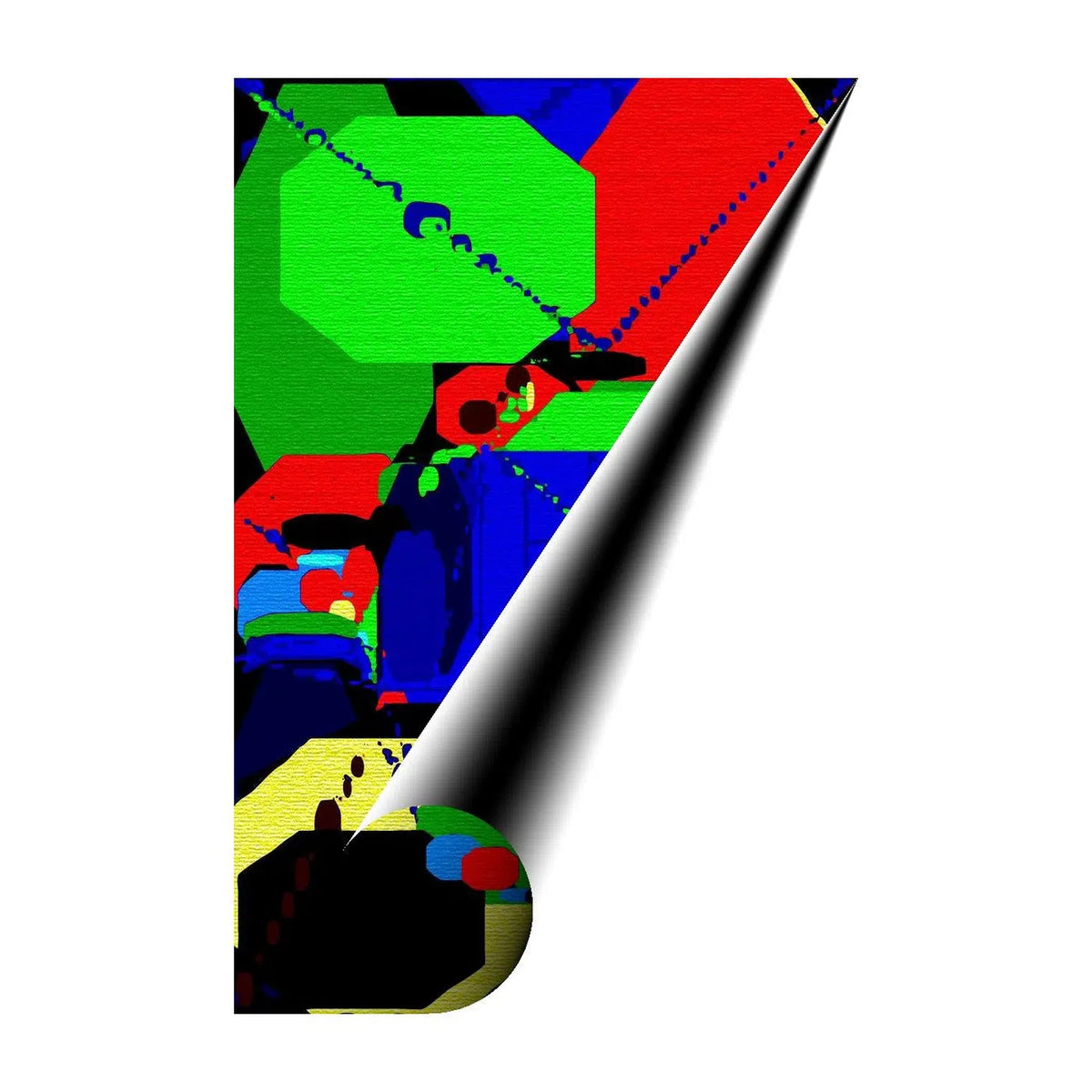 Traversing The Elements: Vibrant Abstract Art Print 23111 – Visual Wall Art